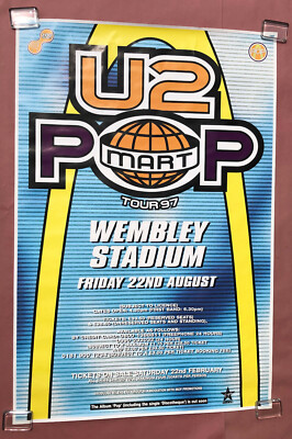 U2 Popmart Tour Wembley Stadium London UK 1997 CONCERT POSTER Bono EDGE ...
