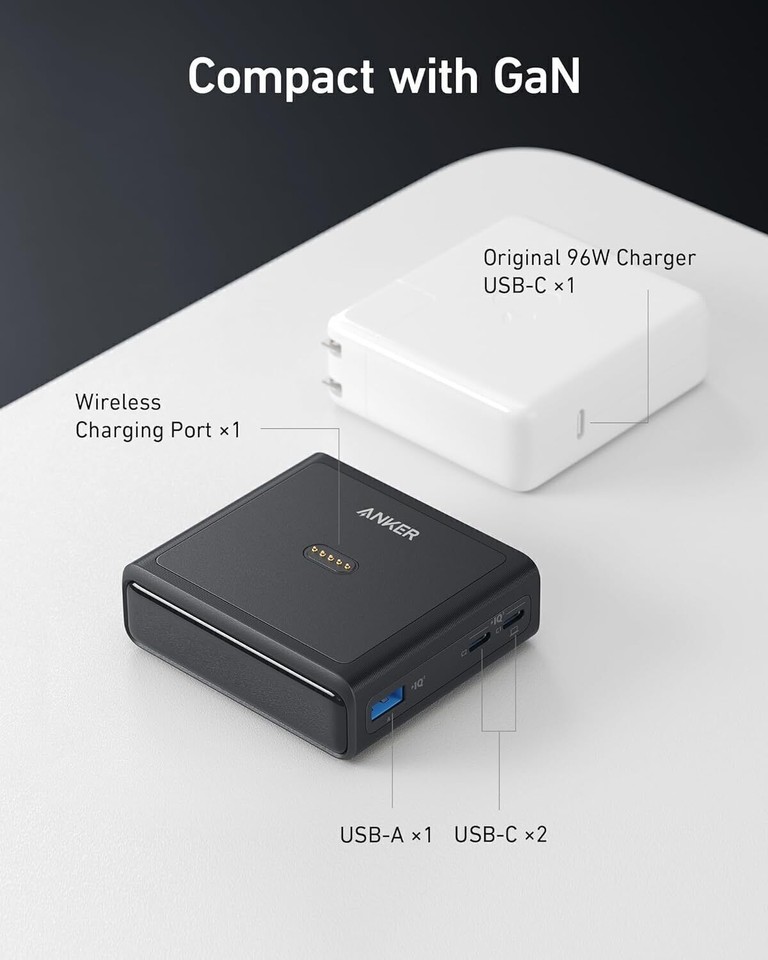 Anker Charging Base, 100W Fast Charging with 4 Ports, for Anker Prime ...