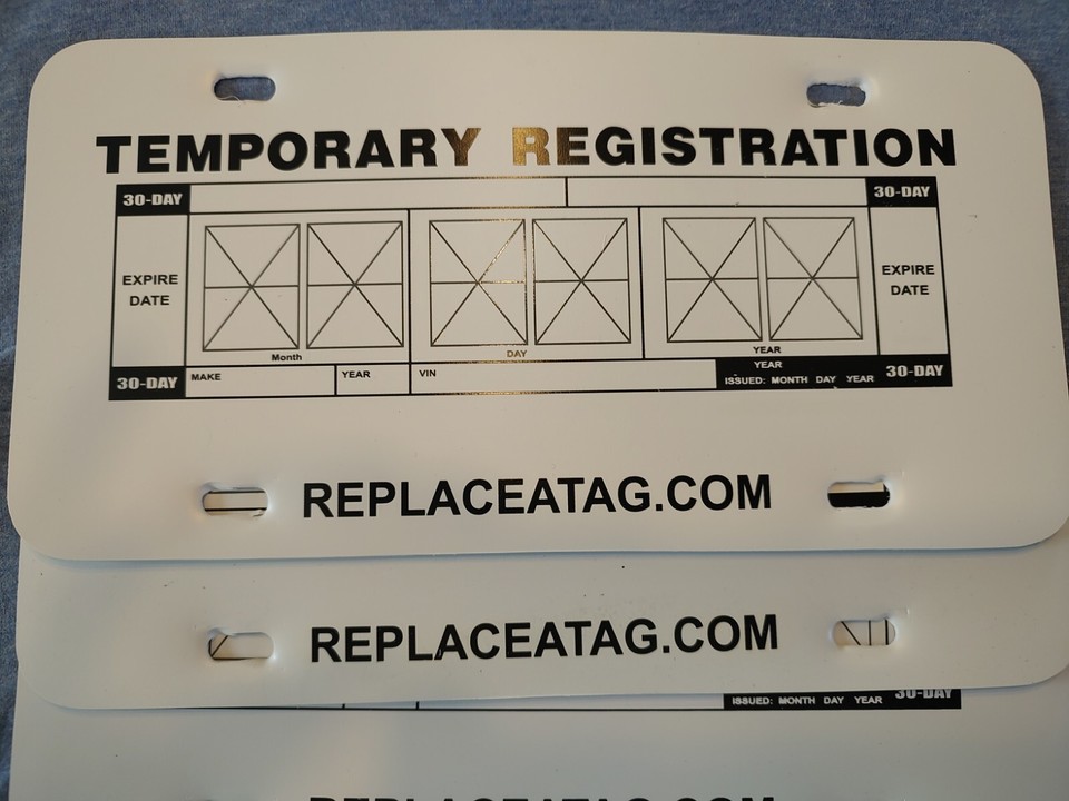 5-Replace A Tags-30 Day Temporary Tag Replacement. Replace Lost T Tag ...