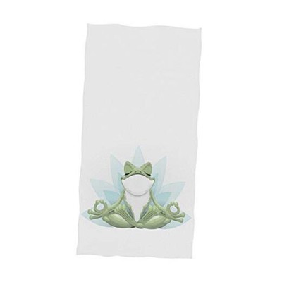 Cute Funny Frog Doing Yoga Print Soft Guest Hand Towels Frog Green | eBay