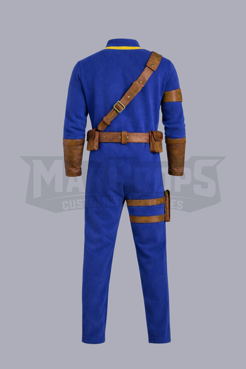 Fallout Inspired Vault Blue Jumpsuit Cosplay Suit with Leather Belt | eBay