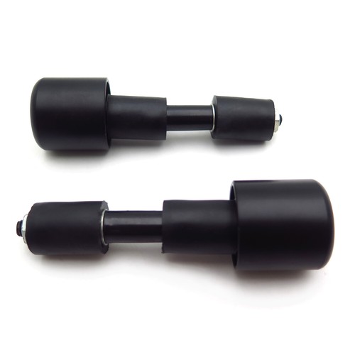 Black 2x 22mm Motorcycle Anti Vibration Handle Bar End Plug Grip Ends ...