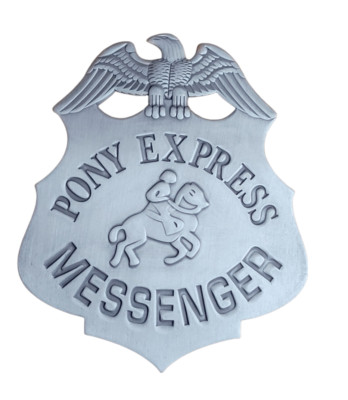 Collectable Western Badge - Replica Pony Express Messenger Badge | eBay