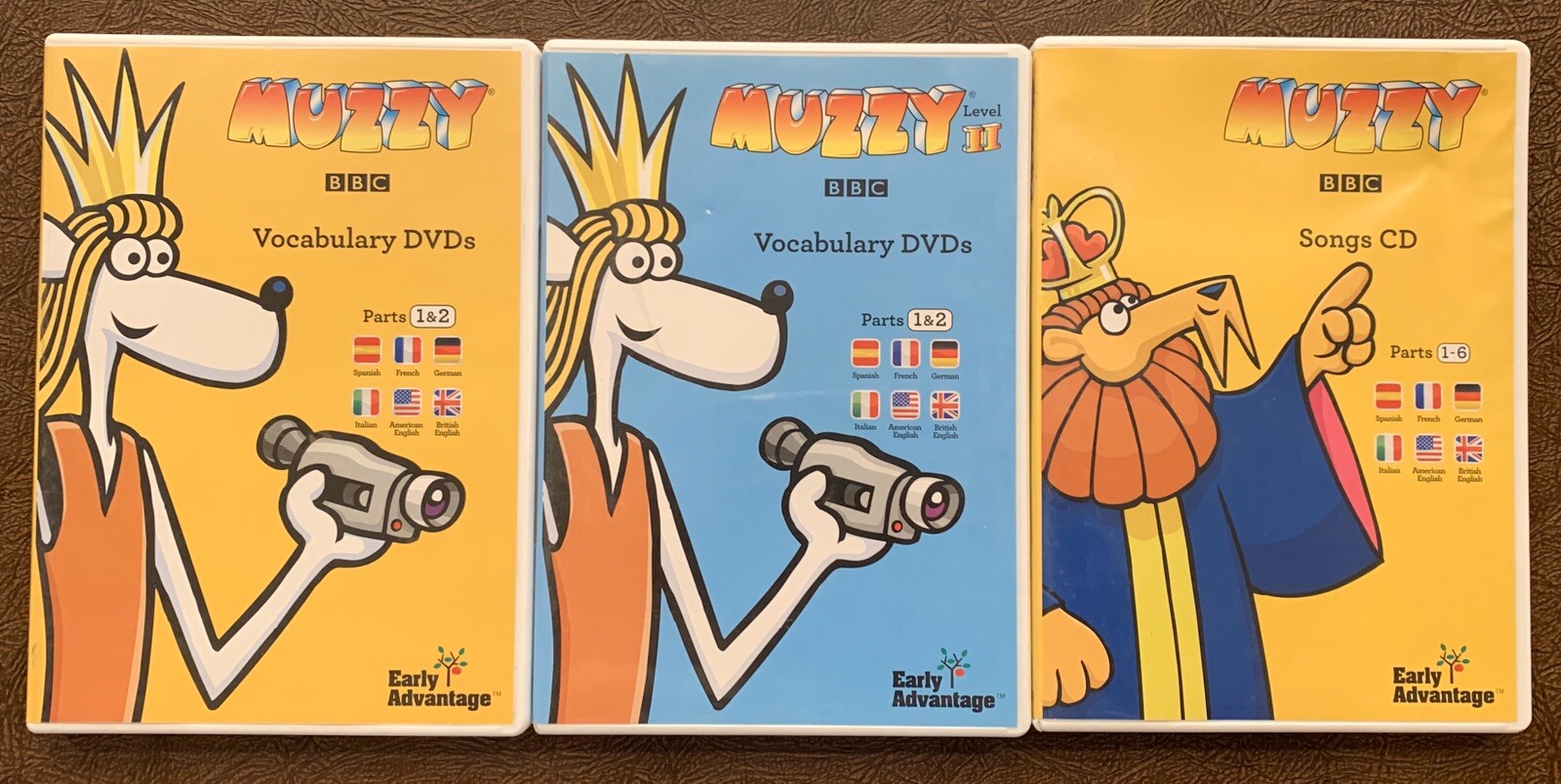 BBC Muzzy Vocabulary (2) DVDs & Songs (1) Audio CD Lot | eBay