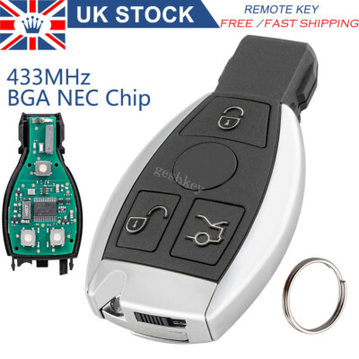 for Mercedes-Benz 2000 - 2020 BGA NEC Chip Remote Smart Key Fob 3 ...