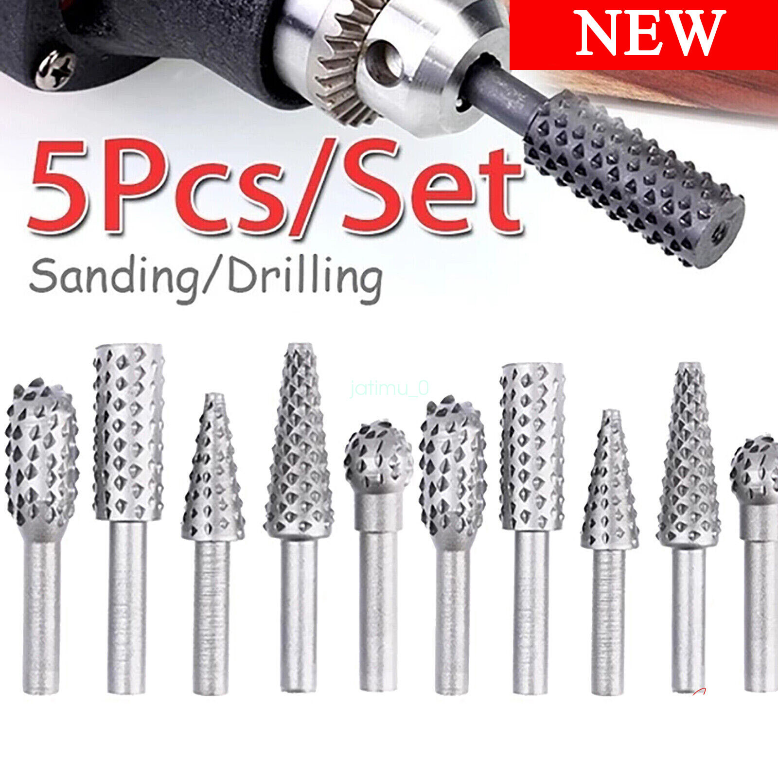 AU 5 PCS Rotary Rasp Steel Solid Carbide For Dremel Rotary Tool Bit ...