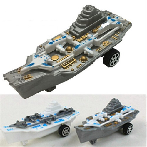 Plastic Educational Pull Back Military Model Aircraft Carrier Kids Gift ...