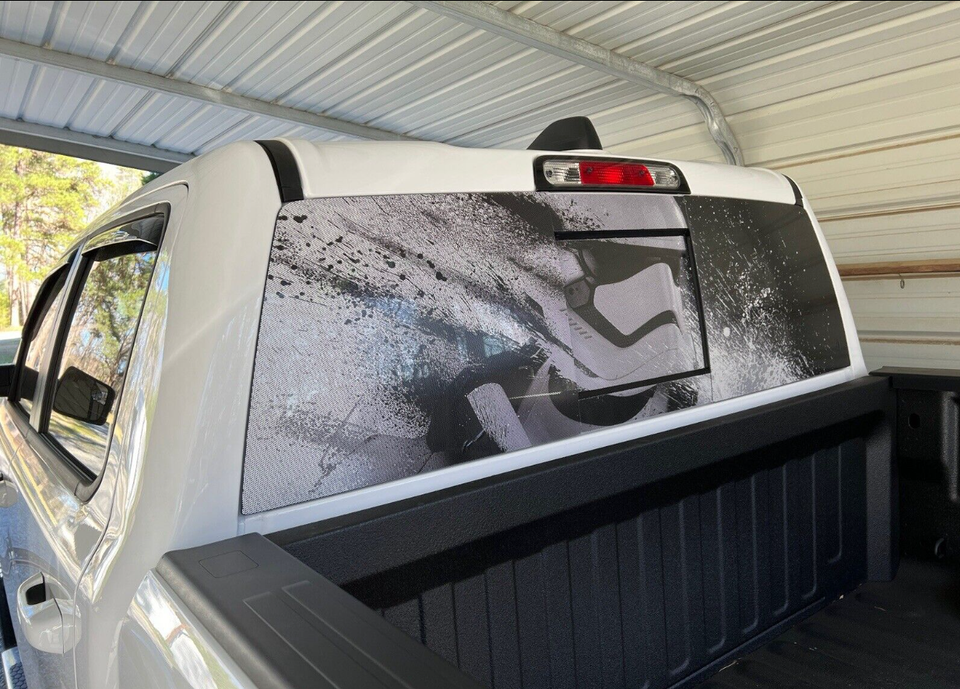 STORM TROOPER PERFORATED Window Graphic Decal Sticker Truck SUV VAN ...