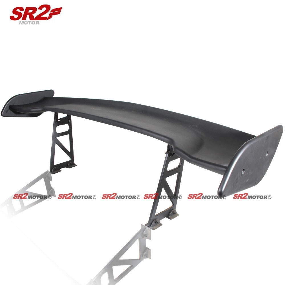 Universal 57" Inch Matte Black F1 Style Trunk GT High Wing Rear Racing ...