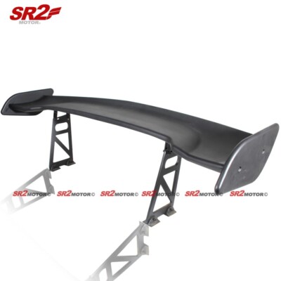 Universal 57" Inch Matte Black F1 Style Trunk GT High Wing Rear Racing ...