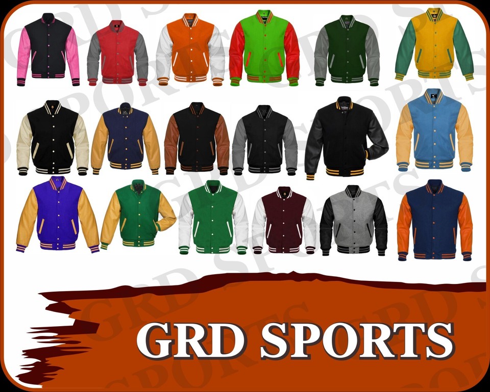 Customized Varsity Letterman Baseball Jacket Custom Embroidery&Chenille ...