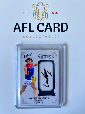 2021 AFL SELECT SUPREMACY FRANCHISE FUTURE SIGNATURE LUKE JACKSON 37/70 ...