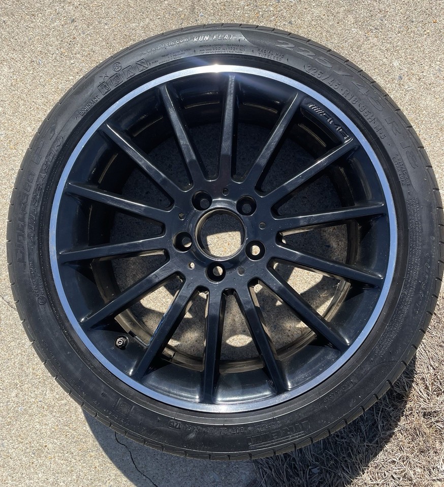 Mercedes Benz Black AMG 18 Inch Wheels 18x7.5 ET 52 5x112 | eBay