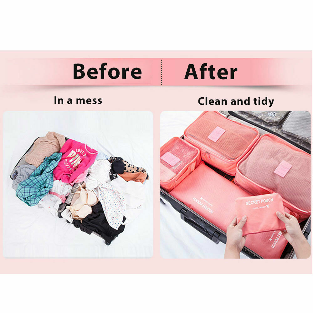 8 Colors Waterproof Clothes Storage Bags Packing Travel Luggage ...