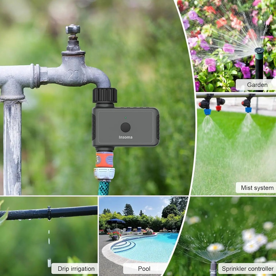 Smart Garden WIFI Irrigation Timer Automatic Watering Controller Valve ...