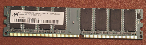 Micron 512MB DDR1 DDR Desktop RAM Memory 400MHz MT16VDDT6464AG-40BGB | eBay