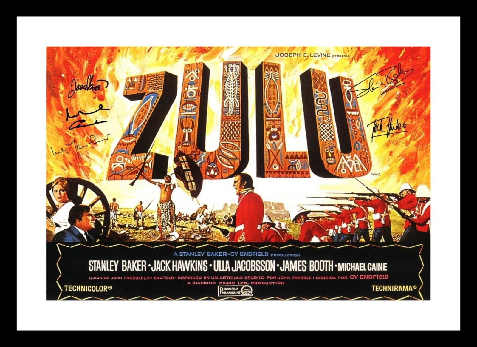 ZULU CAST OF 5 AUTOGRAPHED SIGNED & FRAMED PHOTO PRINT | eBay