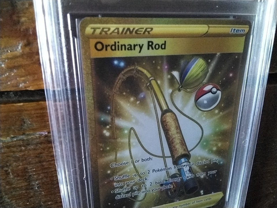 Pokemon vmax gold secret graded art sr ordinary rod gx ex vstar 215/202 ...