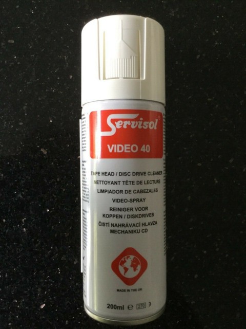Servisol Video 40 Tape Head Cleaner Oxide Remover 200ml Aerosol Spray ...