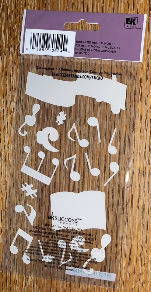 Sticko Scrapbook Stickers Musical Notes Playing Music Piano Song Sing 🎶 ...