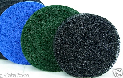 Matala 3-Pack Blue/Green/Gray round filter mats-24" diameter rolls-pond ...