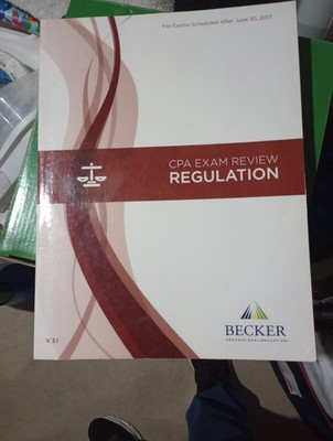 2017 Becker Regulation CPA Exam Review V3.1 9781943628407| eBay