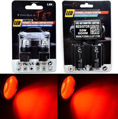 LED 7440 Red Resistor Bulb Light Rear Turn Signal Replacement Upgrade ...