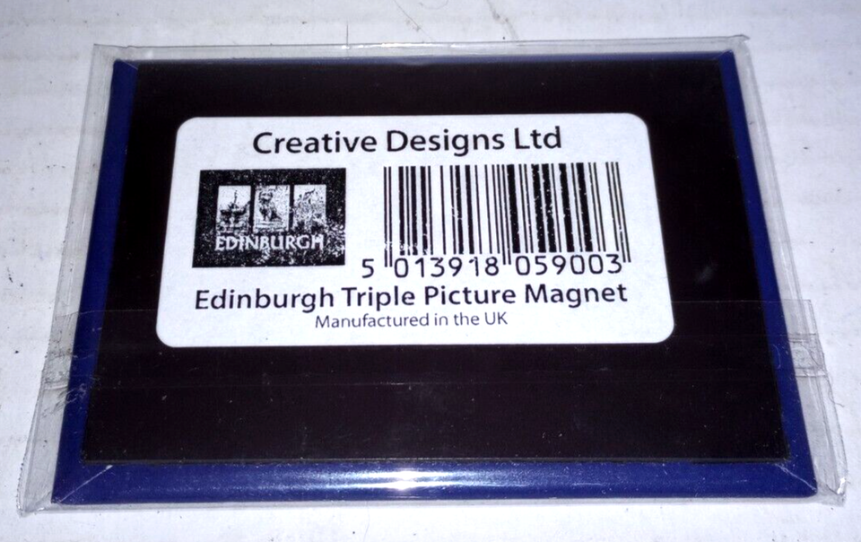 Edinburgh Castle Souvenir Magnet - Triple Picture Magnet - Made in the ...
