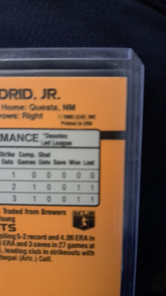 AUTHENTIC & VERY RARE ERROR CARD! 1989 Donruss Alex Madrid Baseball ...