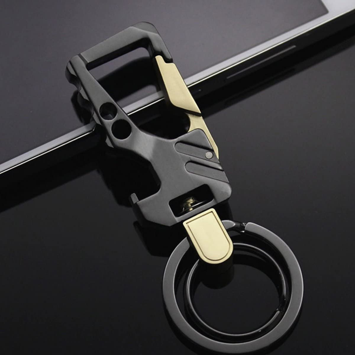 Key Chain Bottle Opener - Heavy Duty Car Keychain Organizer with 2 Size ...