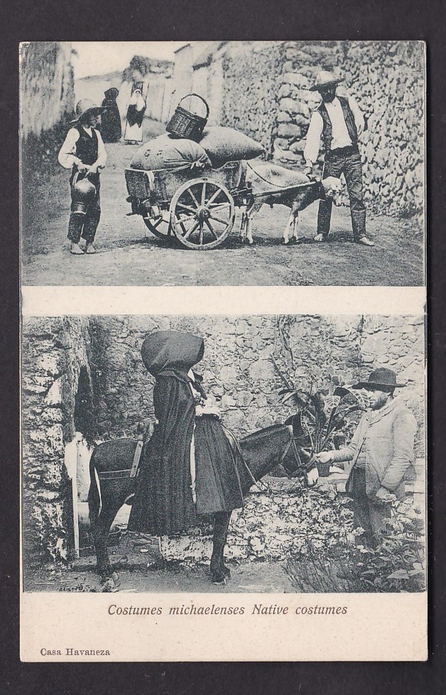 Portugal AZORES ethnic peasants dress fashion costume c1900/10s PPC ...