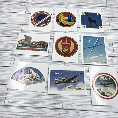 Travel Airline Baggage Luggage Labels Stickers Vintage Reproductions ...