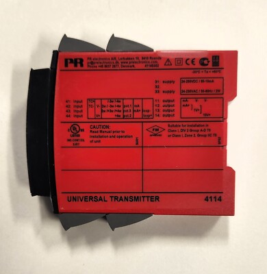 PR Electronics 4114 Universal Transmitter with 4501 Display/Programming ...