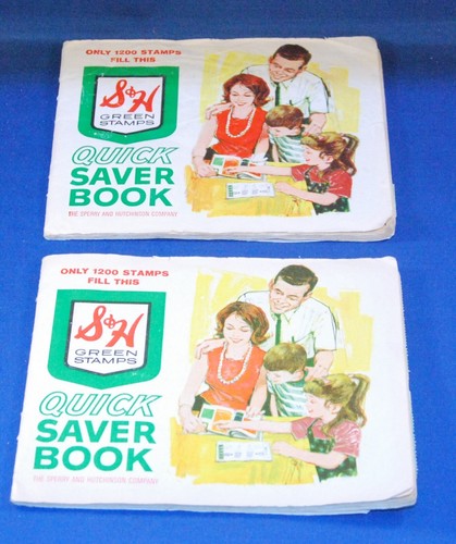2 Vintage 1960-1970s S&H Green Stamps Quick Saver Books All stamps ...