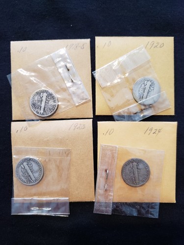 Old U.S. coins lot of 4 Dimes From an old timer coin collection, FREE ...