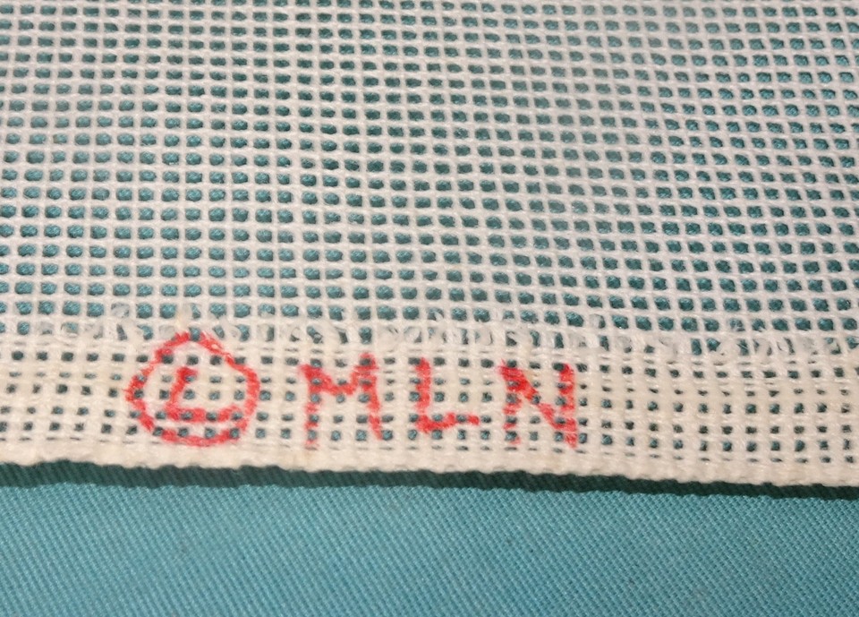 VINTAGE UNUSED MLN Mary NETTUNO Christmas Stocking CANDLE Needlepoint ...
