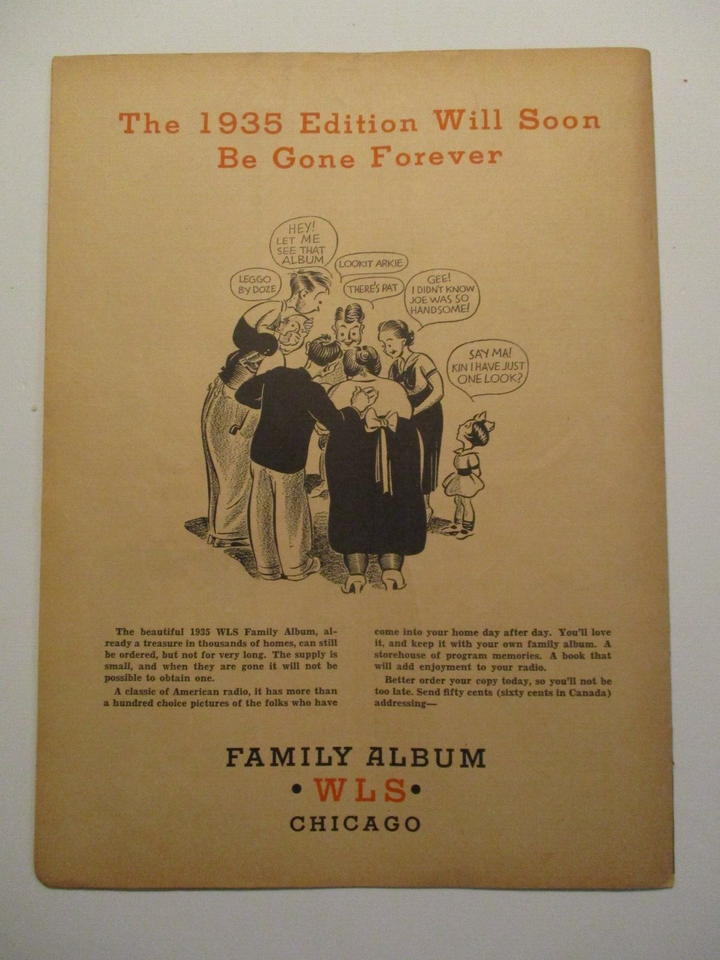 PRARIE FARMERS WLS STAND BY MAGAZINE APRIL 1935 BILL O'CONNOR CHICAGO ...