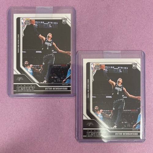 (2) 2023-24 Panini Instant Victor Wembanyama #347 RC-RISING STARS PR ...