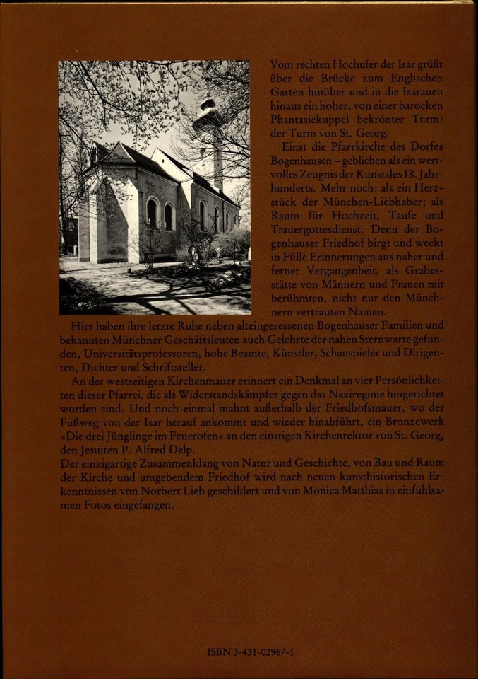 St. Georg in München-Bogenhausen Eine Dorfkirche hoch über dem Isarufer ...