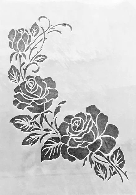 Rose Vine Stencil