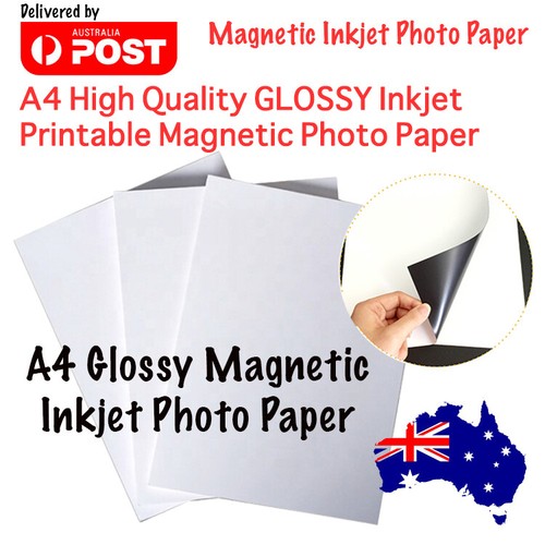 20 sheets A4 Magnetic Photo Paper | Flexible Inkjet Printable Glossy ...