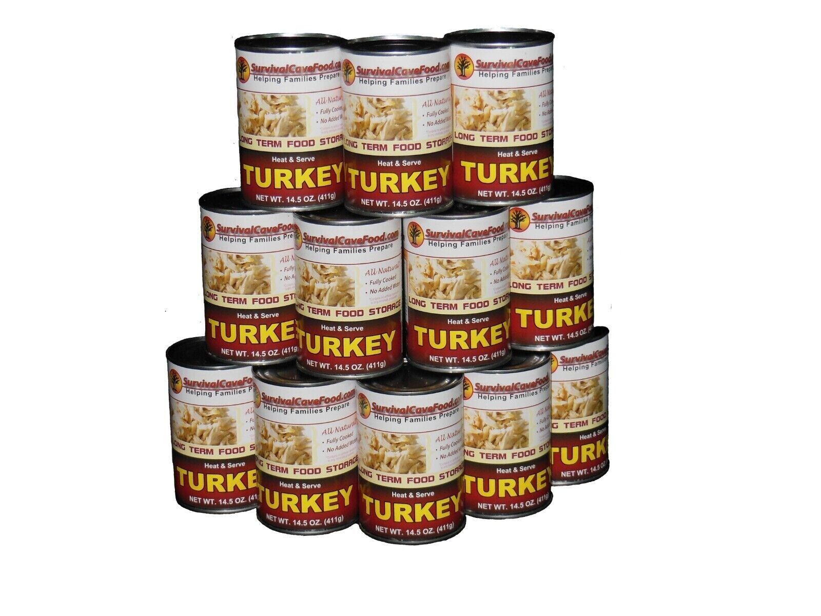 Survival Cave Food USDA Inspected Survival Canned Turkey Meat 14.5oz ...
