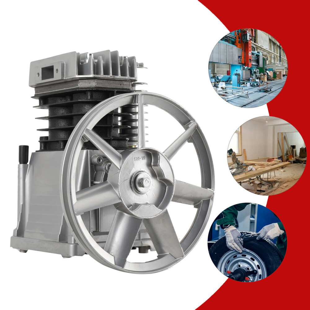 Air Compressor Bare Pump Motor Head 3 HP Piston Twin Cylinder 2.2KW ...