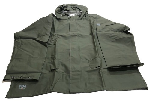 HH Workwear Menander Army Green Mandal Waterproof Jacket Large Helly ...