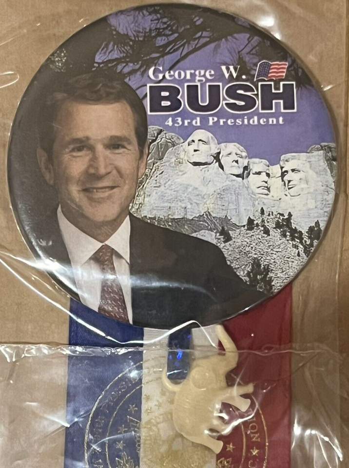 Vintage 54th Inauguration Day Presidential Button Pin Bush Cheney 2001 ...