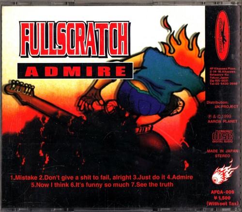 Fullscratch ‎– Admire CD (JAPAN 1999 Punk Rock) AFCA-009 BBQ Chickens ...