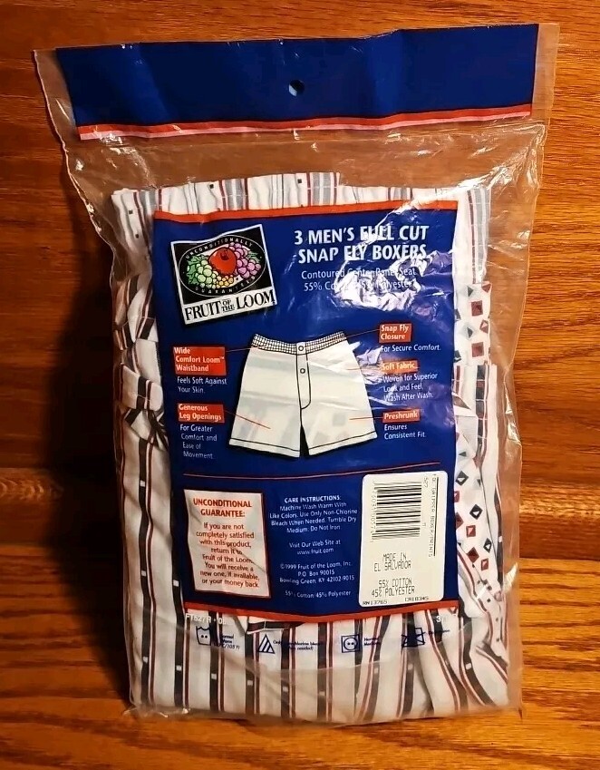 Mens Vintage 1990s FTL Snap Fly Boxers / Gripper Shorts Size M 3 Pack ...