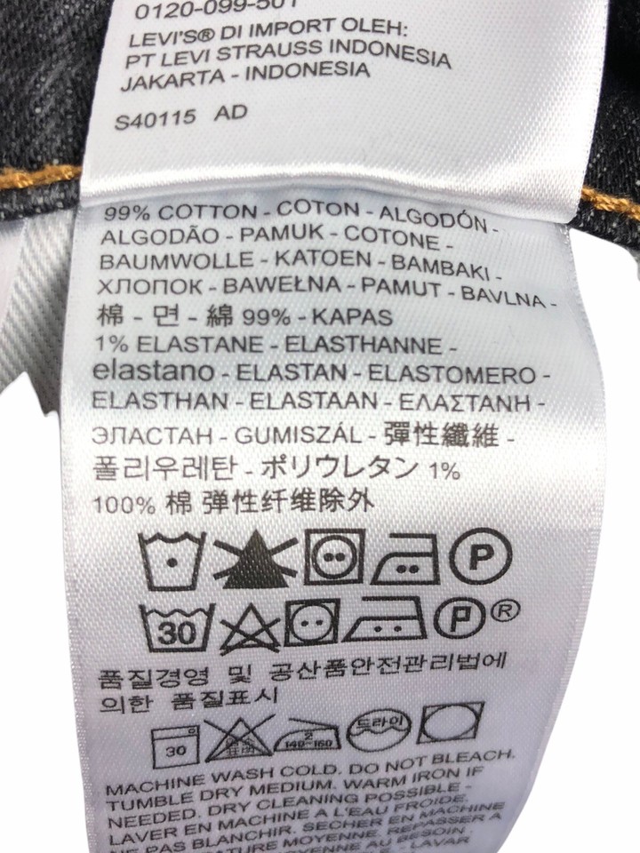 Levis Hi Ball Big E Roll Logo Stripe Jeans Mens 34 Blue Tapered Leg ...