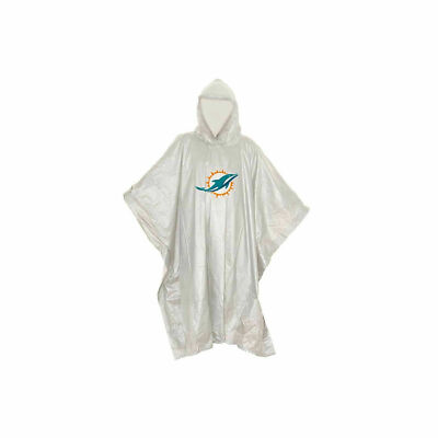 New Football Team Clear Miami Dolphins Poncho 44'' x 49" Licensed ...