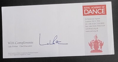 Luke Rittner Autograph Royal Academy of Dance | eBay